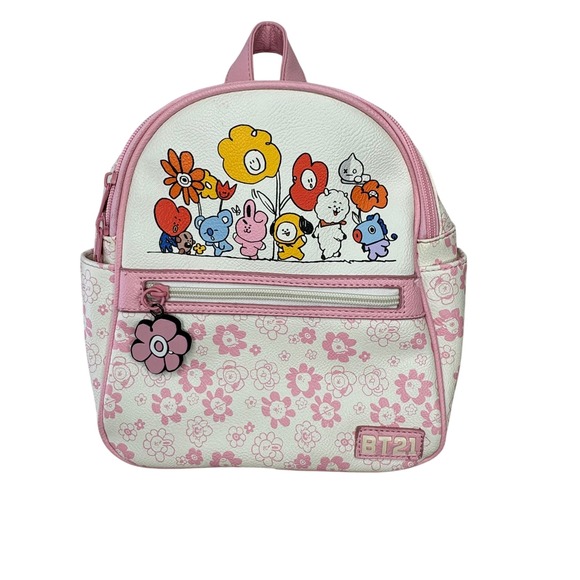 Hot Topic | Bags | Bt2 Flowers Pink Cream Mini Backpack | Poshmark